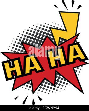 Comic lettering HA-HA on white background - Vector illustration Stock ...