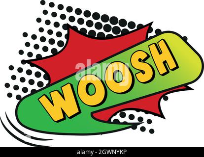 Comic lettering WOOSH on white background - Vector illustration Stock ...