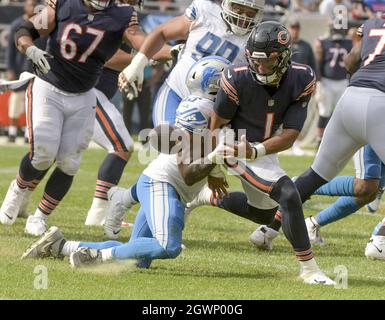 Detroit Lions linebacker Charles Harris (53) in action against ...