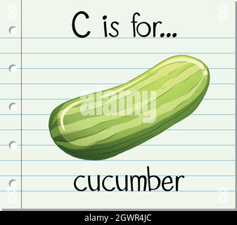 Flashcard letter C is for cucumber Stock Vector Image & Art - Alamy