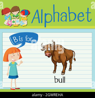 Flashcard letter B is for buffalo Stock Vector Image & Art - Alamy