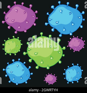 Bacteria in round shape Stock Vector Image & Art - Alamy