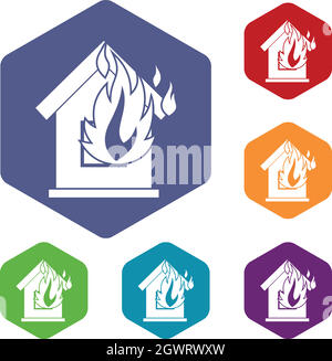 Preventing fire icons set vector color Stock Vector Image & Art - Alamy