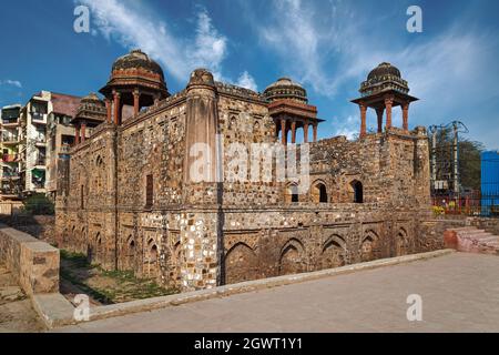 Building Delhi India Jahaz Mahal Mehrauli Palace Stock Photo - Alamy