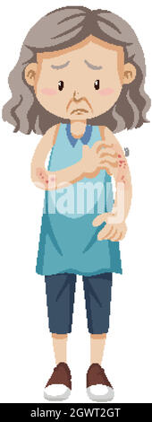 Cartoon character with skin rashes symptoms Stock Vector Image & Art ...