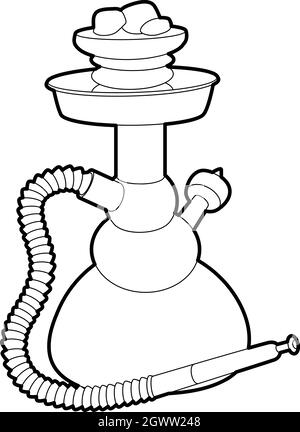 Hookah icon, outline style Stock Vector Image & Art - Alamy