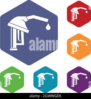Gasoline pump nozzle set 9 collection Stock Vector Image & Art - Alamy