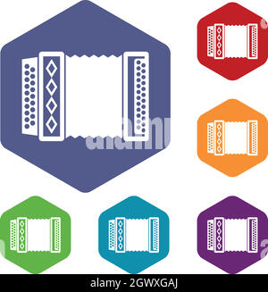 Accordion icons set Stock Vector Image & Art - Alamy