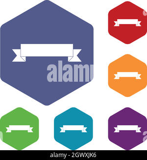Ribbon icons set Stock Vector Image & Art - Alamy