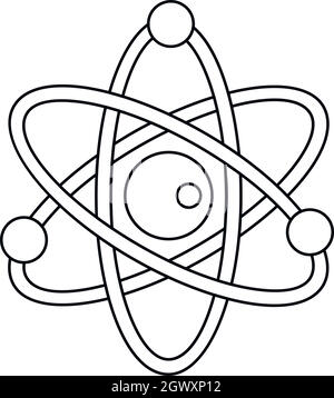 Model of atom icon, outline style Stock Vector Image & Art - Alamy