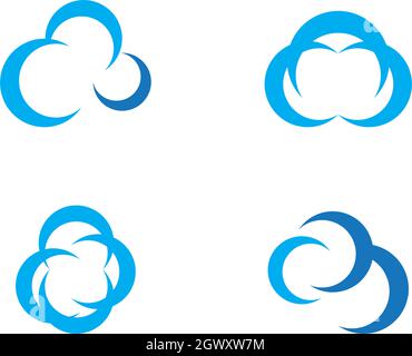 cloud logo template design vector Stock Vector Image & Art - Alamy
