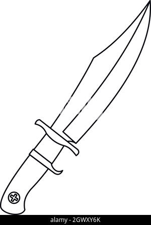 Dagger icon, outline style Stock Vector Image & Art - Alamy