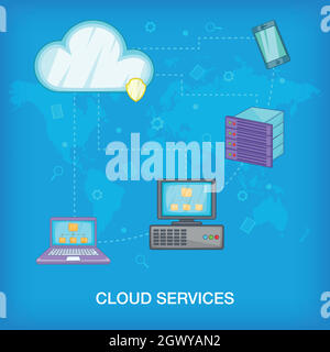 Data base concept, cartoon style Stock Vector Image & Art - Alamy