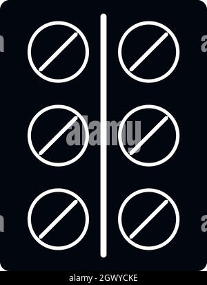 Pills Simple vector icon. Illustration symbol design template for web ...