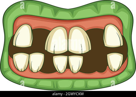 Zombie teeth icon, cartoon style Stock Vector Image & Art - Alamy
