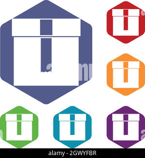 Box icons set Stock Vector Image & Art - Alamy