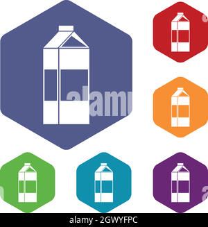 Milk icons set Stock Vector Image & Art - Alamy