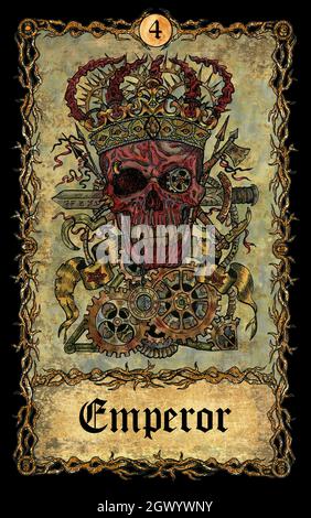 tarot Major Arcana card of The Emperor Stock Photo - Alamy