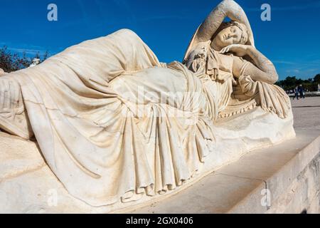 Reclining Female Statue in the Gardens of Versailles Stock Photo - Alamy