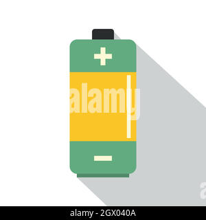 Alkaline Battery flat vector icon. Simple solid symbol isolated on ...