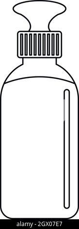 vial medical icon Black line art vector in black and white outline set ...