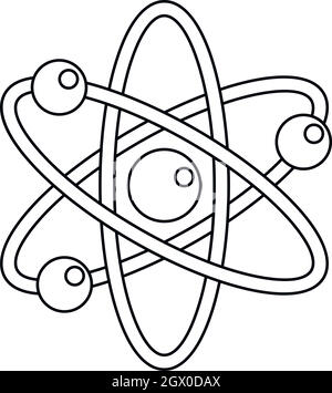 Atom icon, outline style Stock Vector Image & Art - Alamy