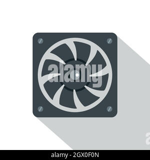 Computer case cooling fan icon, outline style Stock Vector Image & Art ...