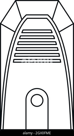 electric heater line icon, outline symbol, vector illustration, concept ...