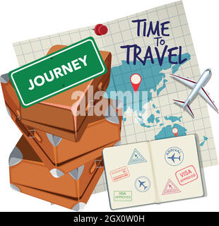 Baggage icon. Time to travel design. Vector graphic Stock Vector Image ...