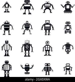 Hero icons set, simple style Stock Vector Image & Art - Alamy