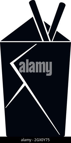 Chinese noodle takeout box. Vector illustration Stock Vector Image ...