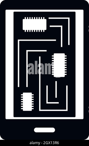 Phone innards icon digital green Stock Vector Image & Art - Alamy