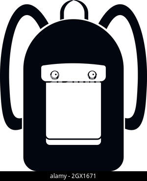 Backpack Simple vector icon. Illustration symbol design template for ...