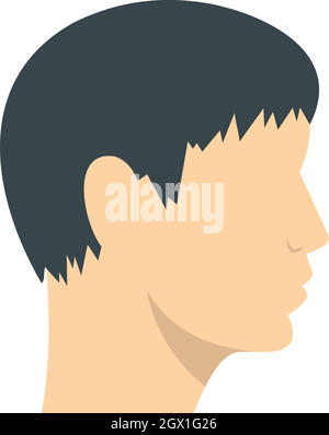 Head side view vector icon sign cartoon. Character silhouette face ...