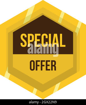 hexagon golden emblem special offer Stock Vector Image & Art - Alamy