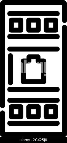 Server rack icon. Outline server rack vector icon for web design ...