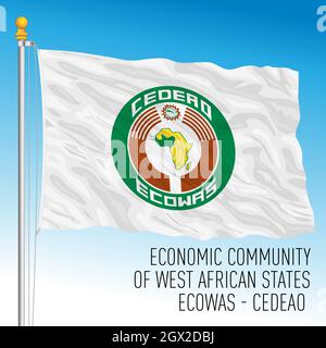Flag of the Economic Community of West African States, ECOWAS flag ...