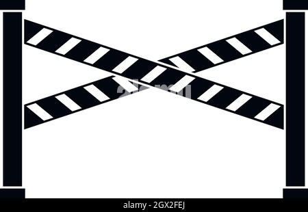 X line icon. Simple style danger poster background symbol. Exit or ...