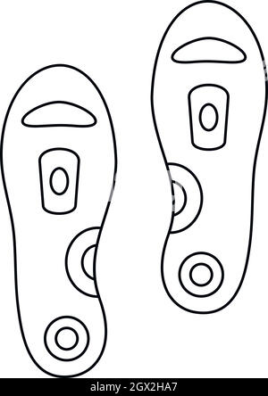 Orthopedic insoles thin line icon, orthopedic and medical, flat foot ...