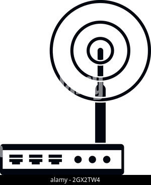 Wifi router Simple vector icon. Illustration symbol design template for ...