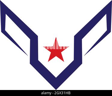 Star with wing logo icon vector illustration design template Stock ...