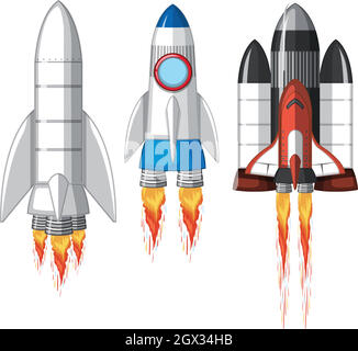 Space rocket clipart, vehicle illustration vector Stock Vector Image & Art - Alamy