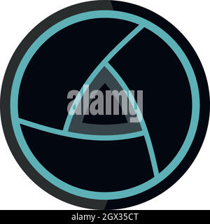 Round objective icon, flat style Stock Vector Image & Art - Alamy