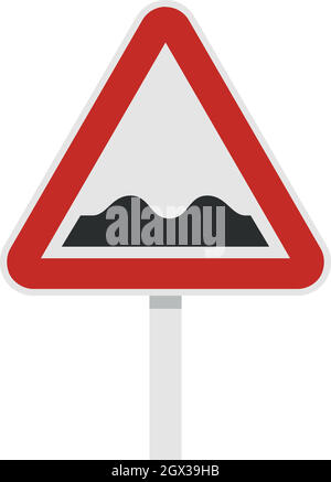 Caution speed hump sign. Black on yellow background. Parking signs and ...