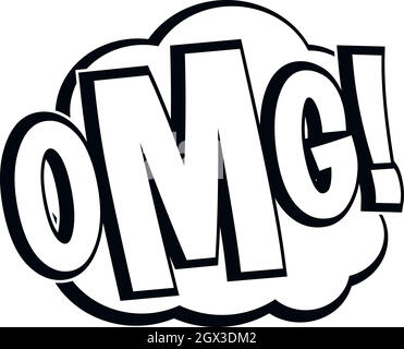 OMG comic bubble expression Stock Vector Image & Art - Alamy
