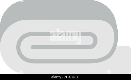 Cotton towel icon flat vector. Clean cloth. Soft stack Stock Vector ...