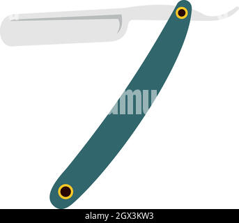 straight razor vector icon isolated on transparent background, straight ...