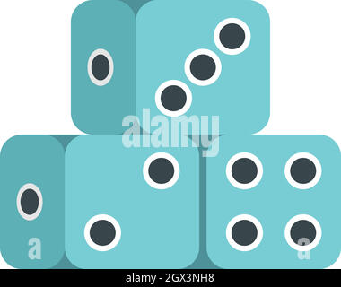blue dice icon Stock Vector Image & Art - Alamy