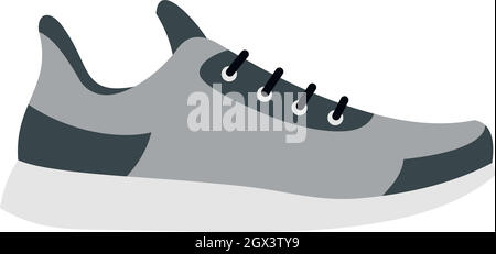 Gym sneaker icon flat vector. Run design. Sport shoe Stock Vector Image ...