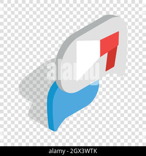 Think bubble icon. Isometric illustration of think bubble vector icon ...